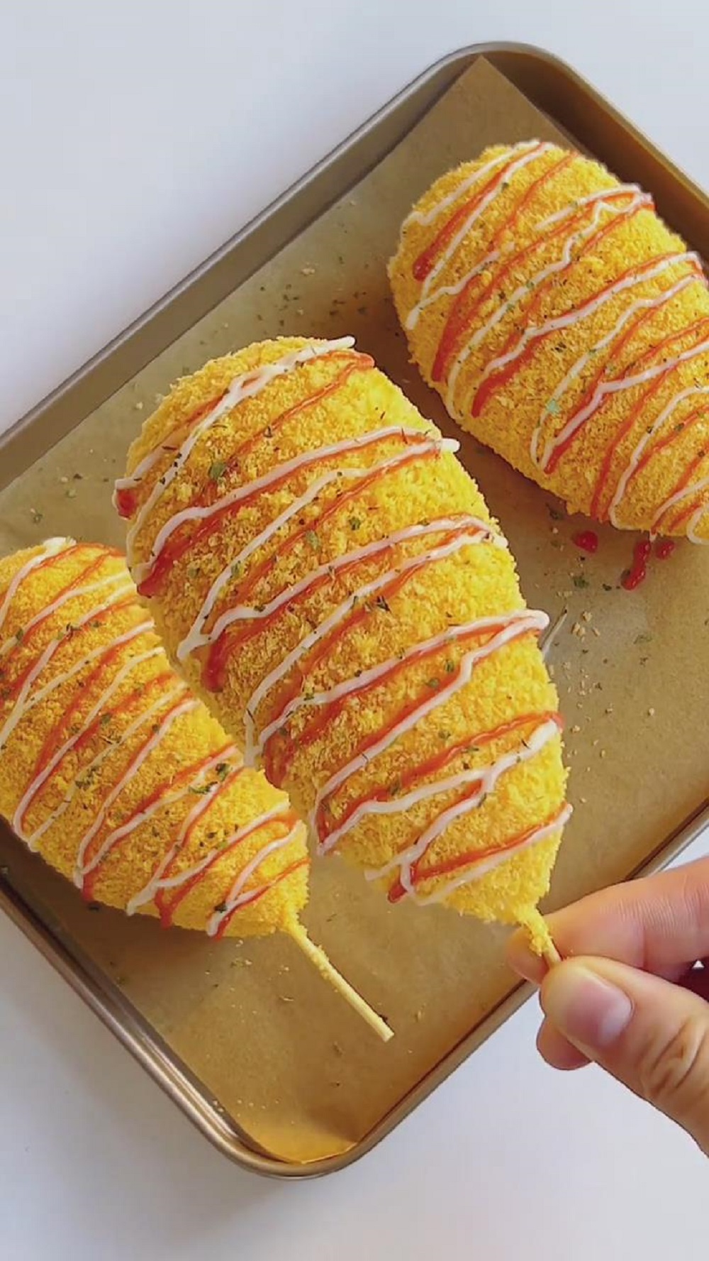 Korean Potato Corn Dogs with Cheese Pull - Cooking With Chun