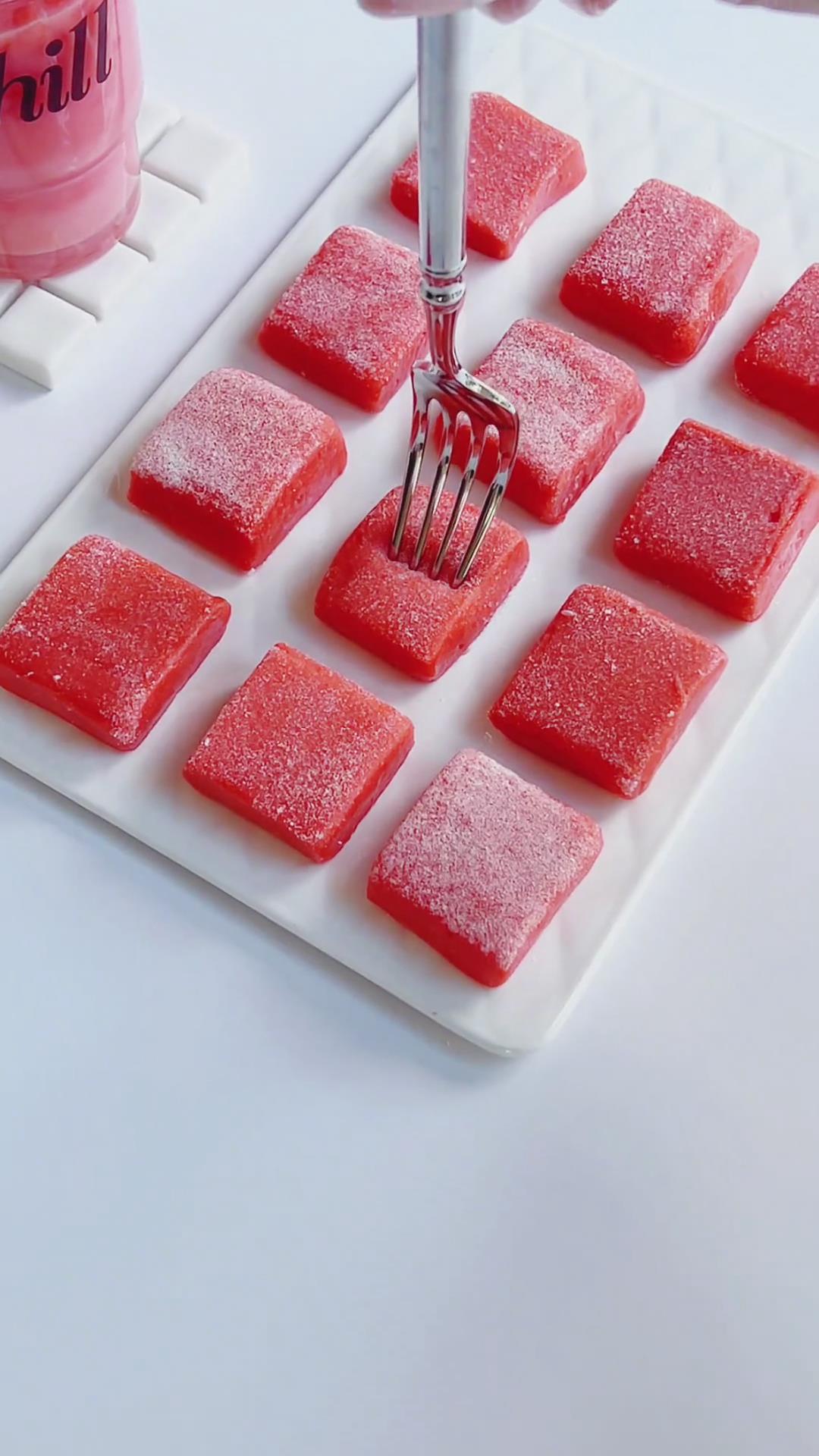 Real Fruit Watermelon Mochi Bites - Cooking With Chun