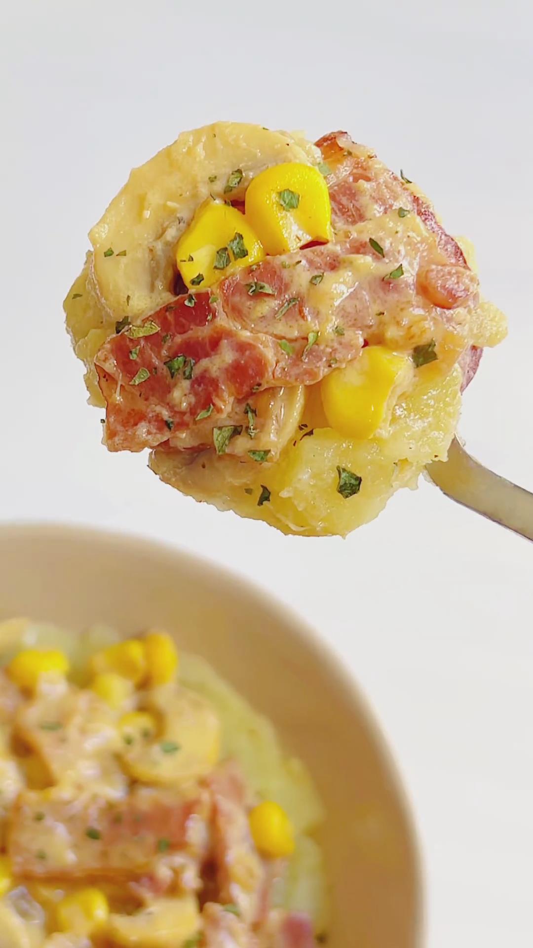 Easy Bacon and Cheese Mashed Potatoes - Cooking With Chun
