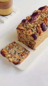 Banana Oat Bread with Sesame & Walnuts - Cooking With Chun