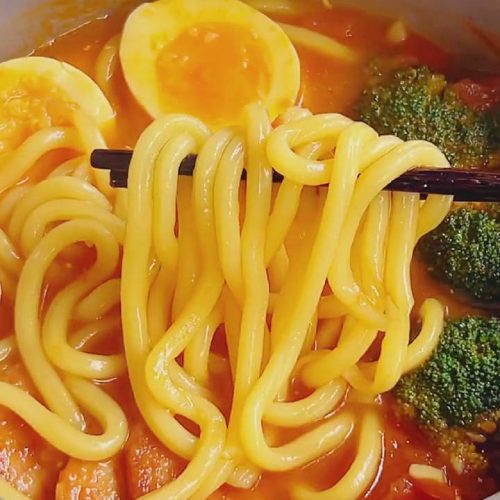 Tomato Udon Soup with Luncheon Meat - Cooking With Chun
