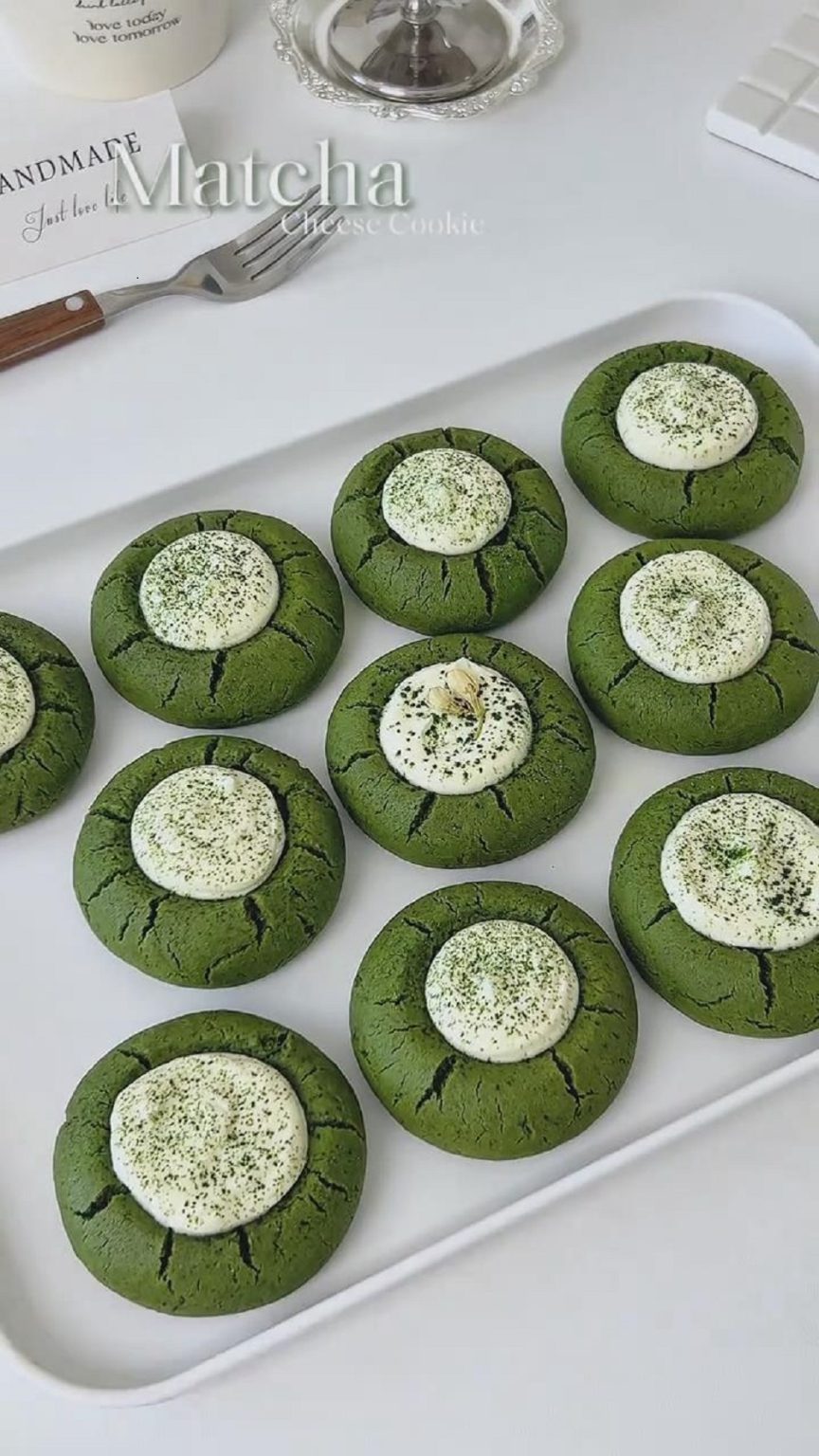 Matcha Cream Cheese Cookies Recipe - Cooking With Chun