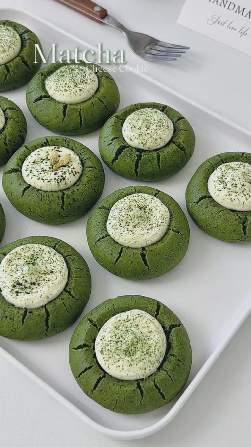 Matcha Cream Cheese Cookies Recipe - Cooking With Chun