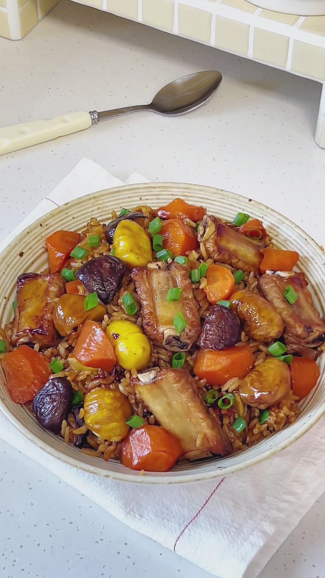 One-Pot Rice Cooker Pork Rib Rice (Super Easy Dinner!) - Cooking With Chun