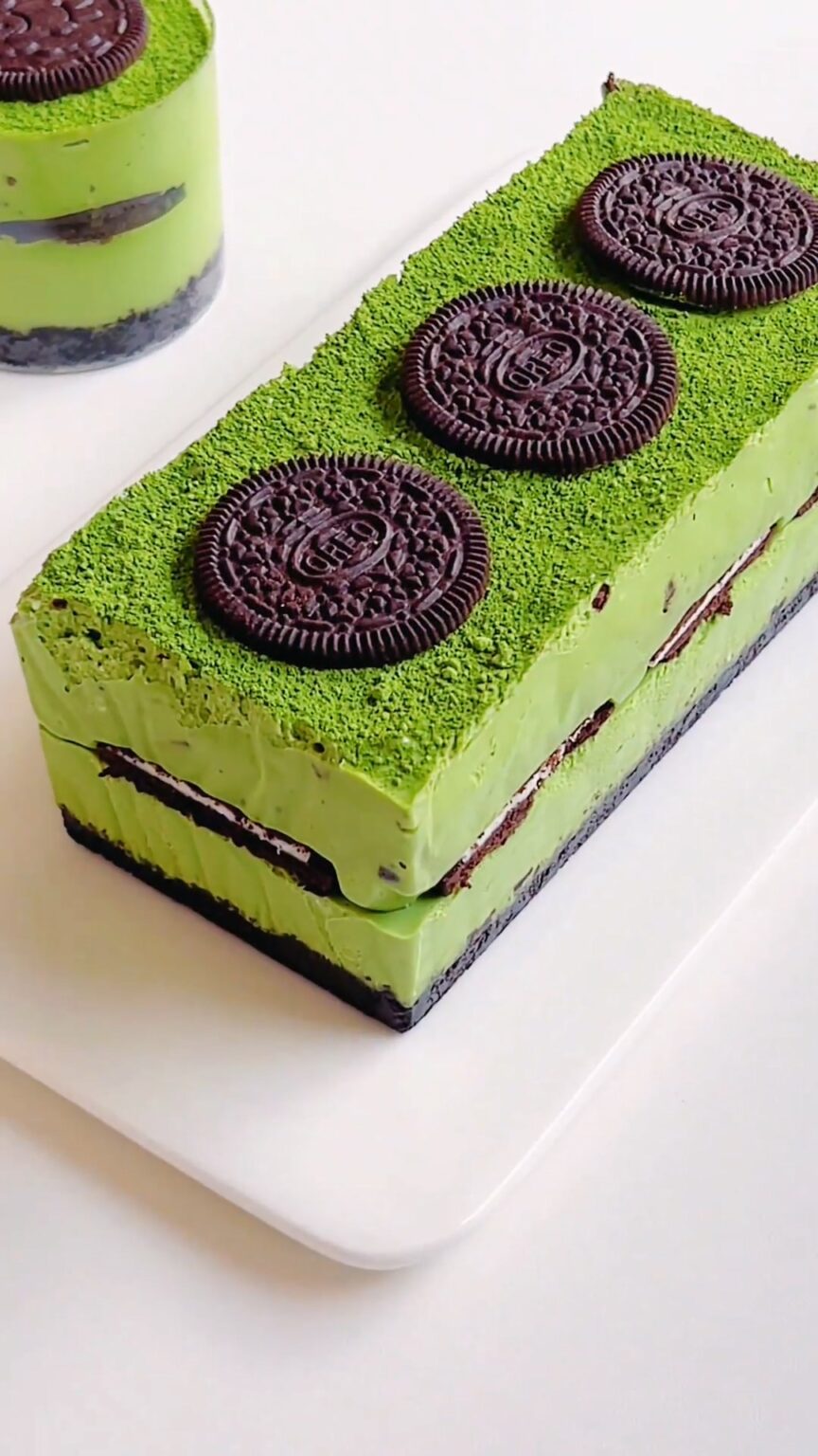 No-Bake Matcha Oreo Cheesecake (Ice Cream–Like Texture) - Cooking With Chun